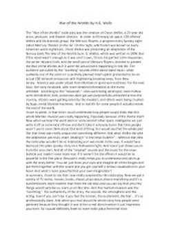 Radio Play Essay