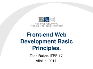 Front - End Web Development Basic Principles