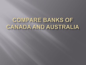 Compare Banks Of Canada And Australia