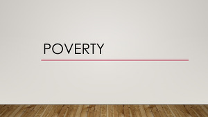 Slides On Poverty