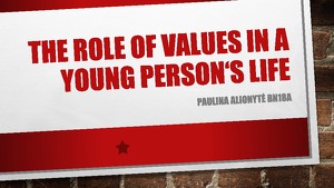 The Role Of Values In A Young Person‘s Life