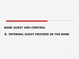 Bank Audit And Control