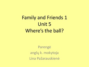 Learning English: Family And Friends Unit 1